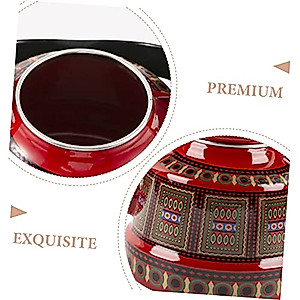 Cabilock Yellow Tea Kettle Enamel Stovetop Kettle Stove Tea Kettle Traditional Chinese Medicine Ancient Clock Whistle Universal Loose Leaves Red Stainless Steel