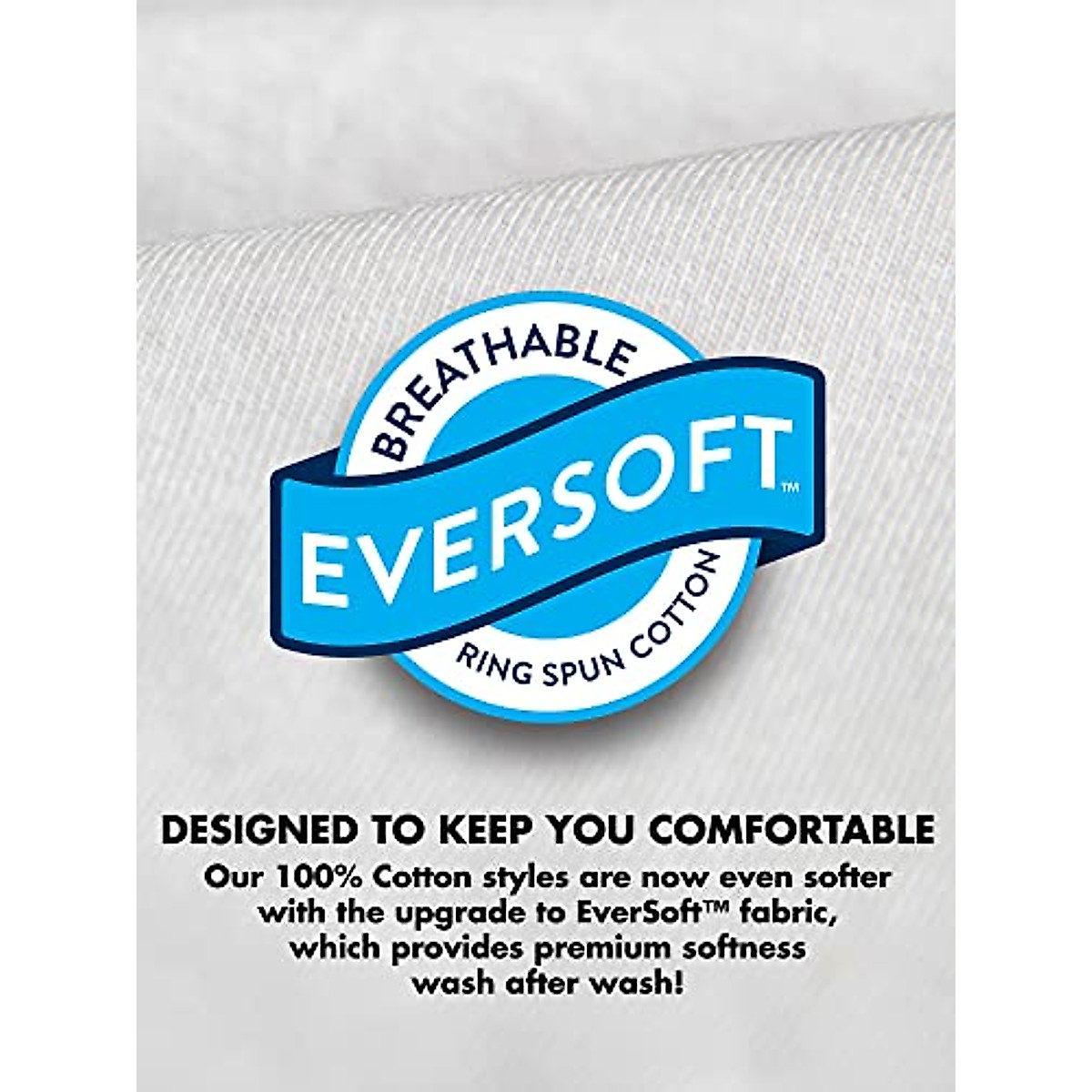 Fruit of the Loom Men's Eversoft Cotton Stay Tucked Crew T-Shirt, Regular Fit, Assorted Colors, Large, Pack of 6
