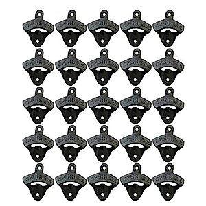 25 Cast Iron Wall Mounted Rustic Vintage Style Bottle Openers Open Here