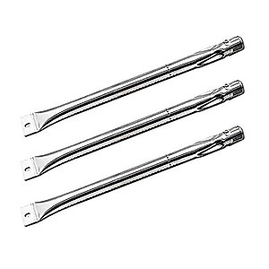 Hongso 16 3/4" Stainless Steel Burners Replacement for Kenmore 146.33585410 148.16154210 and Master Forge SH3118B, P3018 2518-3, L3218, 3218LTM, Gas Grill Models, SBE601 (3-Pack)