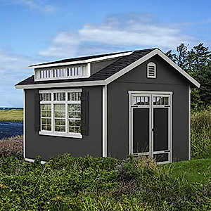 Handy Home Products Windemere 10x12 Do-it-Yourself Wooden Storage Shed with Floor