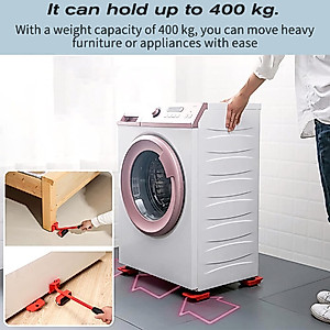 DUEBEL Lifter Furniture Sliders for Hardwood Floors Jack Furniture Dolly Appliance Dolly for Moving Pads Furniture Movers Sliders 150KG (330LBS)