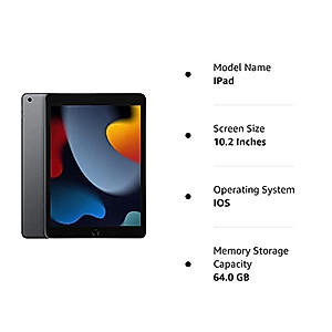 2021 Apple iPad (10.2-inch, Wi-Fi, 64GB) - Space Gray (Renewed)