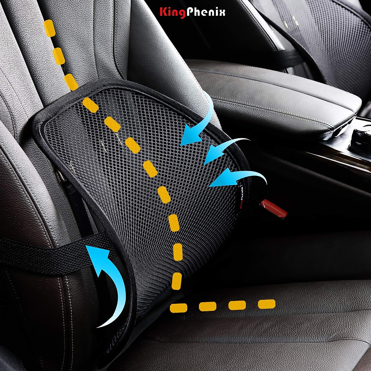 kingphenix Lumbar Support (2 Pack) with Breathable Mesh, Suit for Car, Office Chair