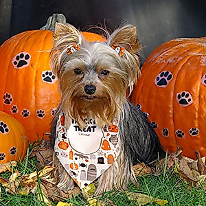 20 Pcs Patriotic Dog Bandanas Independence Day Dog Bandana Pet Scarf Adjustable American Flag Holiday Dog Bandanas Dog Bib for 4th of July Small Medium Dogs Cats Pets(Bat, Pumpkin)