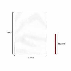 XLSFPY 100PCS Clear Cellophane Bags, 5x7 Small Treat Bags with Ties, Cake Pop Bags, Candy Bags, Goodie Bags, Rice Crispy Treat Bags, Clear Bags for Favors Birthday Party (5'' x 7'')