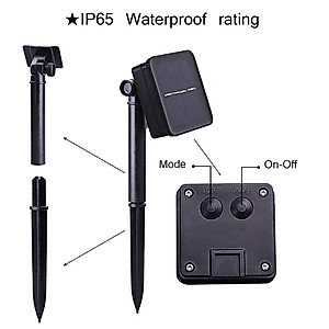 SMATOLS Solar Christmas Snowflake String Lights,50 LED Waterproof Multicolor Fairy Lights for Garden