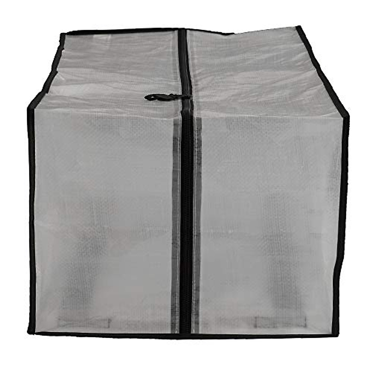 Earthwise Clear Storage Bags Heavy Duty Extra Large Transparent Moving Totes w/Zipper Closure Reusable Backpack Carrying Handles - Compatible with IKEA Frakta Hand Carts (4 Pack) (29 X 13.5 X 12)