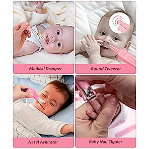 Baby Healthcare and Grooming Kit, Electric Safety Nail Trimmer Baby Nursery Kit, Newborn Care Kits with Hair Brush Comb for Newborn Infant Toddlers Baby Boys Girls Kids, Baby Shower Gifts