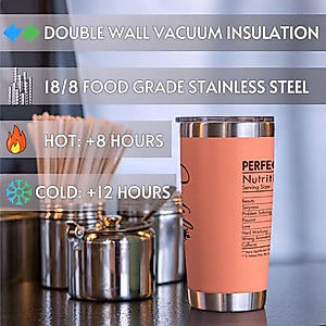 COCHIMO Christmas Gifts for Wife - Wife Gifts from Husband - Wifey Coffee Cup Tumbler 20 Oz - Wife Gifts Ideas For Valentines, Anniversary, Birthday, Mothers Day - Gifts for Her - Coral Pink