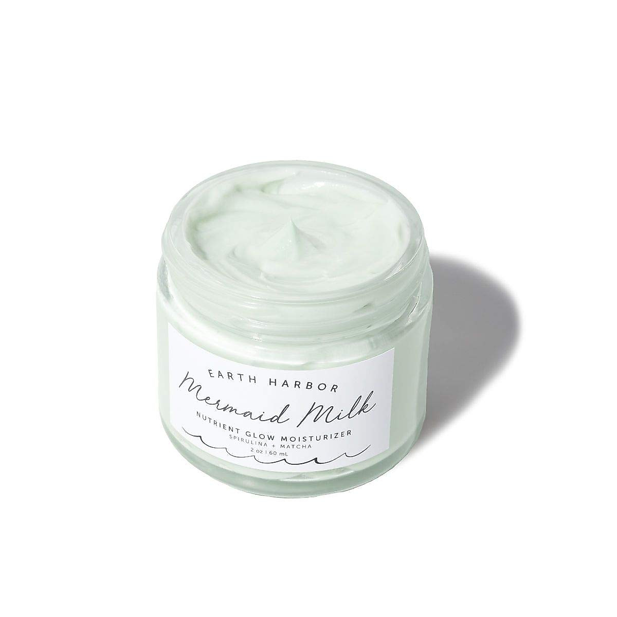 Earth Harbor | MERMAID MILK Nutrient Glow Moisturizer | Lightweight Botanical Hydration | Matcha and Spirulina | 100% Non-GMO + Plant-Based