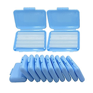 Orthodontic Wax for Braces, HRASY 10 Pack Dental Wax Brace Wearer Wax for Relieving Irritation and Pain, Blue Mint Flavor