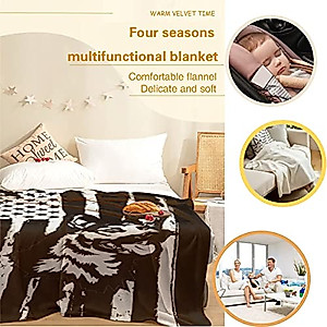 USA Flag Themed German Shepherd Dog Throw Blanket Soft Fuzzy Plush Blanket Lightweight Flannel Blankets for Couch Bed Living Room Adults Kids Teens Gifts All Seasons 50"X40"