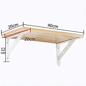 PIBM Stylish Simplicity Shelf Wall Mounted Floating Rack Shelves Tripod Set Top Box Bookshelf Waterproof Storage Save Space Living Room,6 Sizes, White , 40x25x16cm