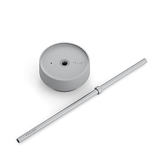 Fellow 16 oz Carter Cold Travel Mug for Water, Iced Tea, Coffee, Smoothies, Iced Coffee & more - Stainless Steel Vacuum-Insulated Iced Coffee tumbler with Spill Resistant lid and straw - Matte Grey