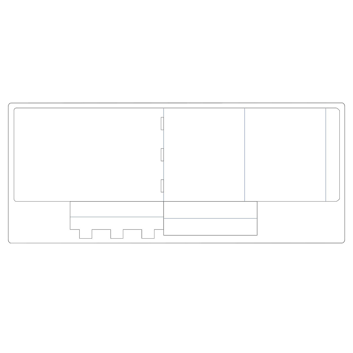 Sizzix ScoreBoards XL Die Phone Stand by Eileen Hull, 665872, Multicolor