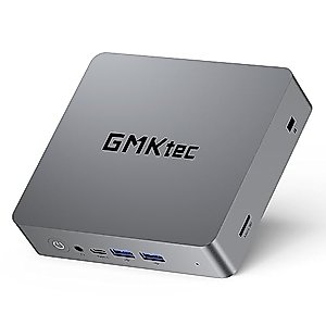GMKtec Mini Gaming PC AMD Ryzen 5 5600U(6C/12T, 4.2 GHz), Mini Gaming Computer 16GB DDR4 512GB M.2 SSD Windows 11 Pro Desktop Computer, 4K Triple Displays BT5.2/WiFi 6
