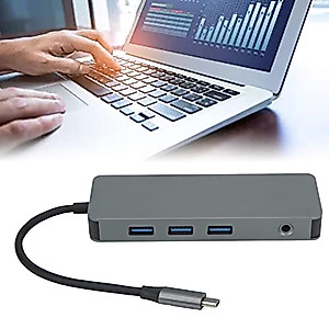 USB C Hub, 10 in 1 Multifunction Type C to VGA USB C Hub with 3 USB Port, PD Charging Dual HD Multimedia Interface for USB C Laptops