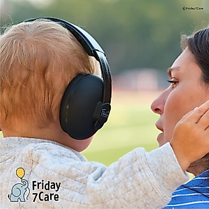 Friday 7Care Baby Headphones - Baby Ear Protection | Baby Noise Cancelling Headphones for Ages 0-24 Months, Black