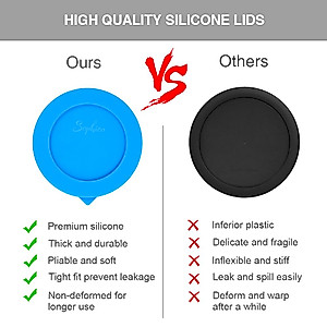 ARCOOLOR Containers Replacement for Ninja Creami Pints and Silicone Lid, 4 Pack, Compatible with NC299AMZ & NC300s Series Ice Cream Maker with E-Cookbook, Airtight & Dishwasher Safe (MIX1)