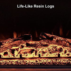 Rodalflame Electric Fireplace Inserts with Touch Screen & Remote Control, Timer, 750/1500w, Black, 32 9/10 Inches Wide, 24 9/10 Inches High