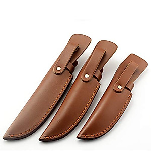 Leather Knife Sheath Fixed Blade Knife Leather Belt Loop Case Leather Sheath Holder with Snap Closure Holder Belt Loop Case Leather Pouch Sheath