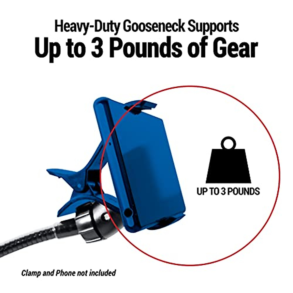 Vidpro FA-22 Heavy-Duty 22-inch Flex Arm Kit - Stiff Yet Flexible Mounting for Mobile Phones Cameras Microphones Lighting and More Fits Most Stands Tripods Rigs Grips and Clamps Holds Up to 3 Lbs