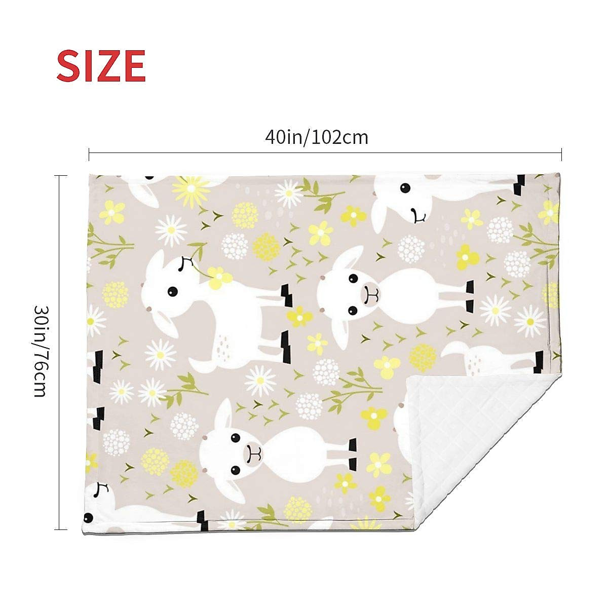 Makegeld Baby Goats Soft Warm Baby Throw Blanket, for Boys Girls Kids Toddler Infant Newborn Child