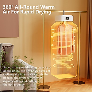 Generic Portable Clothes Dryer，Conveniently Stored Mini Portable Dryer, Compact Dryer Machine with Timer function, Portable Dryer for Apartments, Dorms, Travel and RV, G-1035
