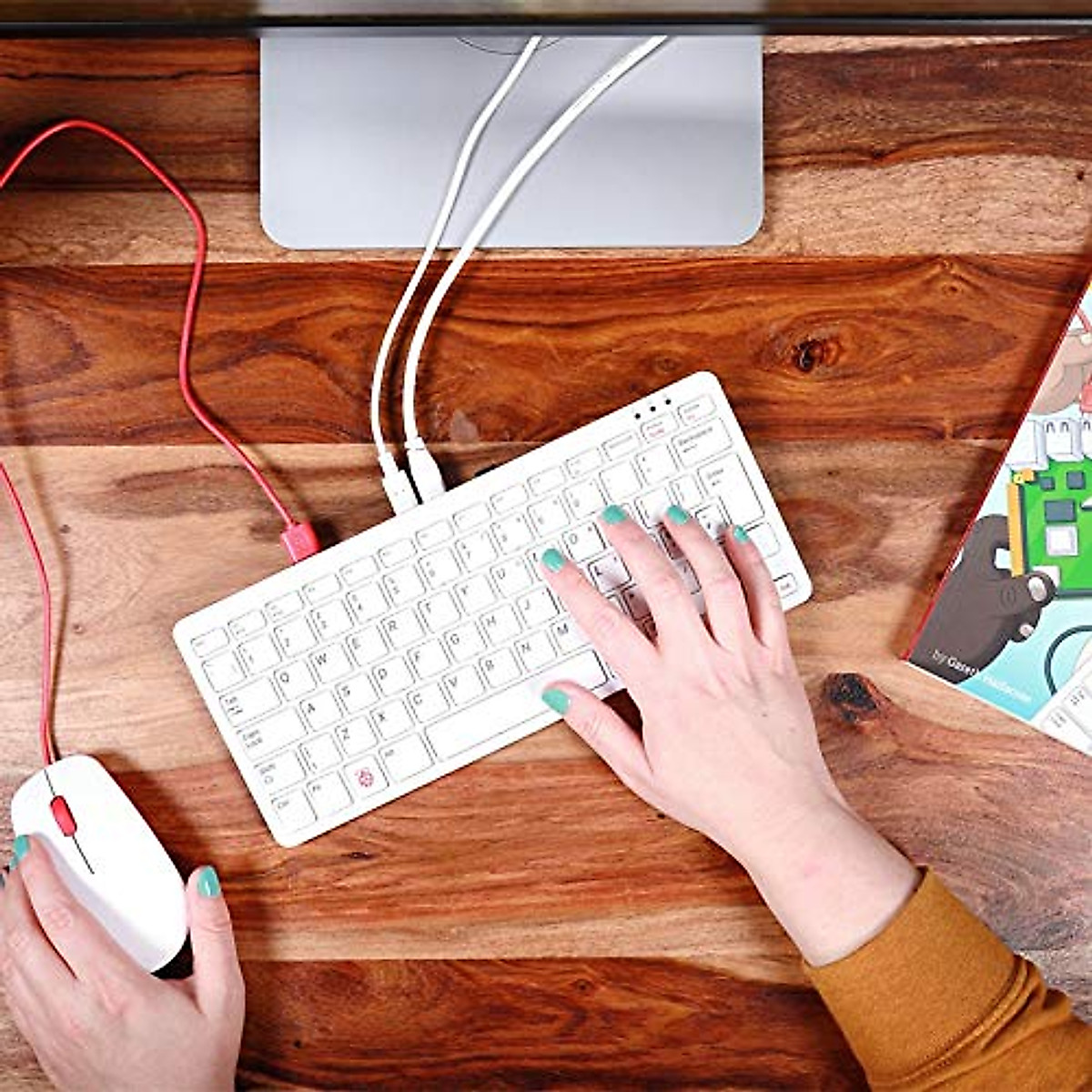 Raspberry Pi 400 Computer kit,4GB RAM,with Raspberry Pi 400 Keyboard, Wired Mouse, Micro HDMI Cable, Type-c Power Supply,16GB Card Preloaded with Raspberry Pi OS with 40Pin Cable