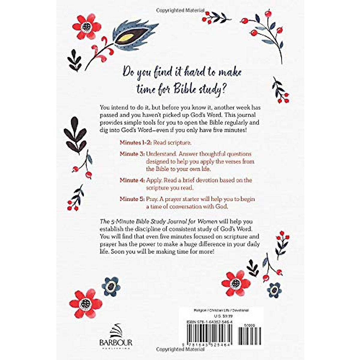 The 5-Minute Bible Study Journal for Women