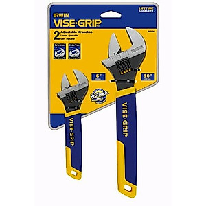 IRWIN VISE-GRIP Adjustable Wrench Set, SAE, 6-Inch & 10-Inch, 2-Piece (2078700) , Blue