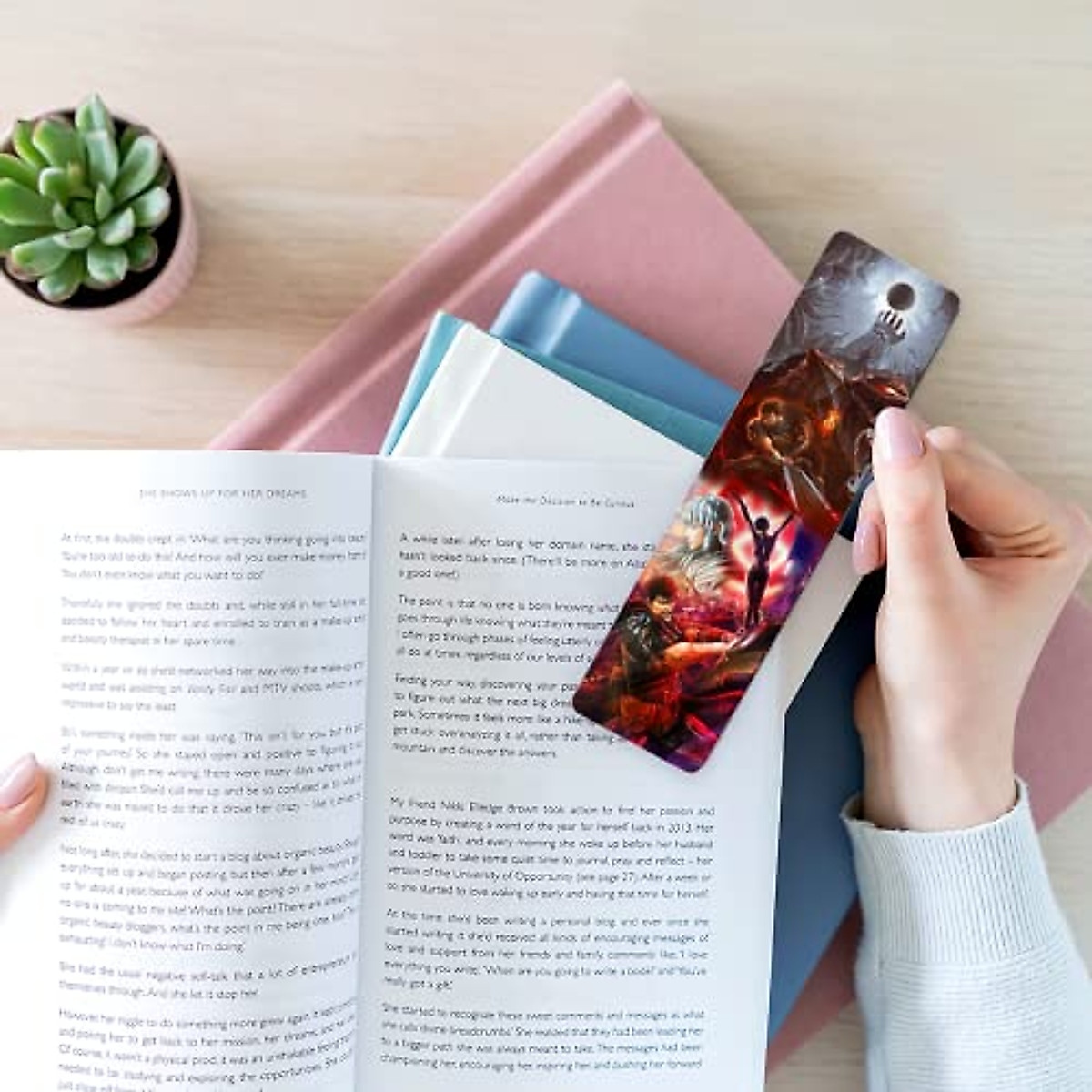 Bookmarks Ruler Metal Berserk Tassels Bookography Measure Bookworm Reading for Book Bibliophile Gift Reading Christmas Ornament Markers