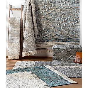 Hauteloom Malilipot Wool Living Room, Bedroom Area Rug - Gray, Beige - 8' x 10'