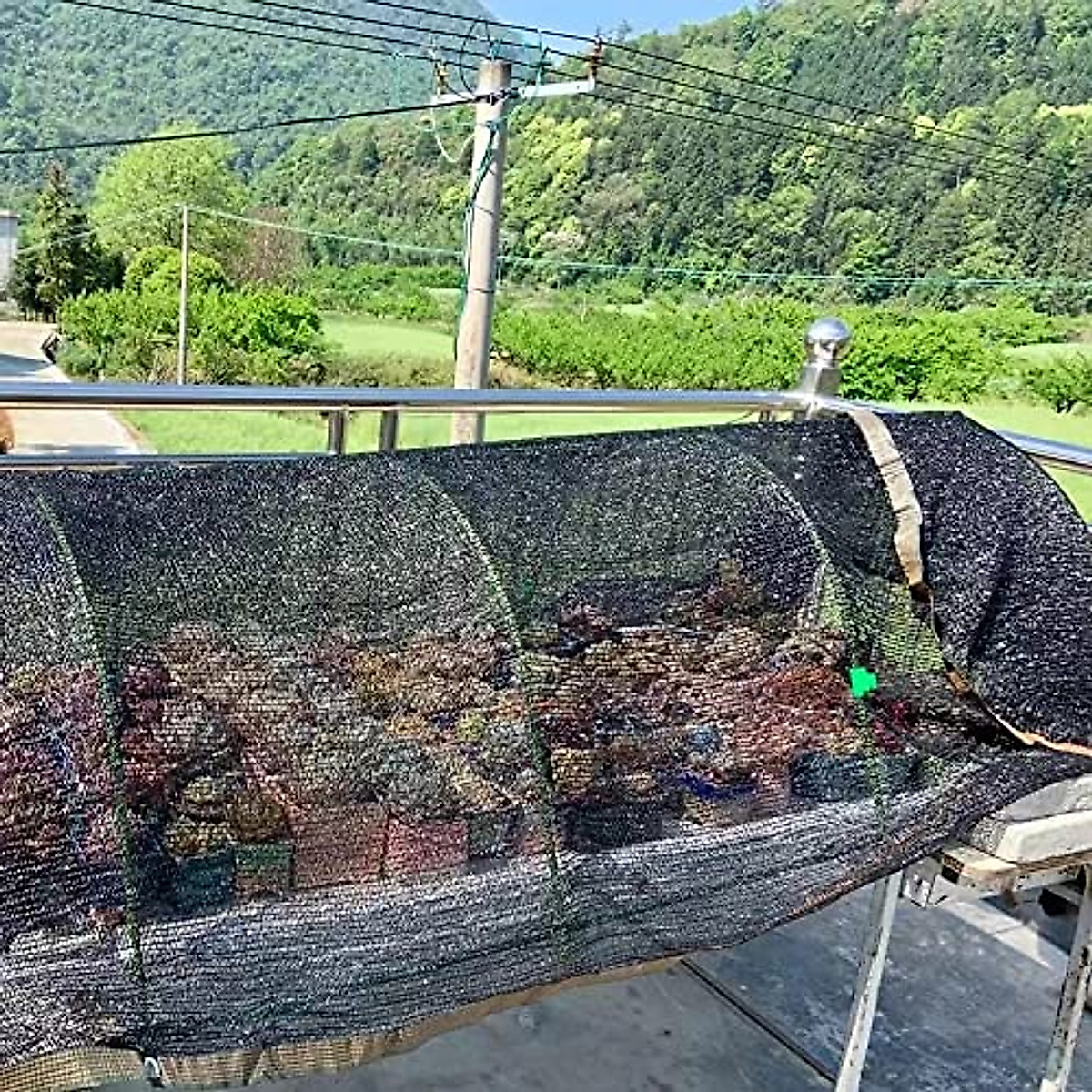 70% Shading Rate 10ft20ft Shade Cloth with Grommets, Black Sun Shade Mesh for Plant Cover, Greenhouse, Patio