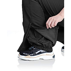 Outdoor Ventures Women's Snow Pants Waterproof Windproof Outdoor Fleece Lined Softshell Insulated Ski Pants with Boot Gaiters