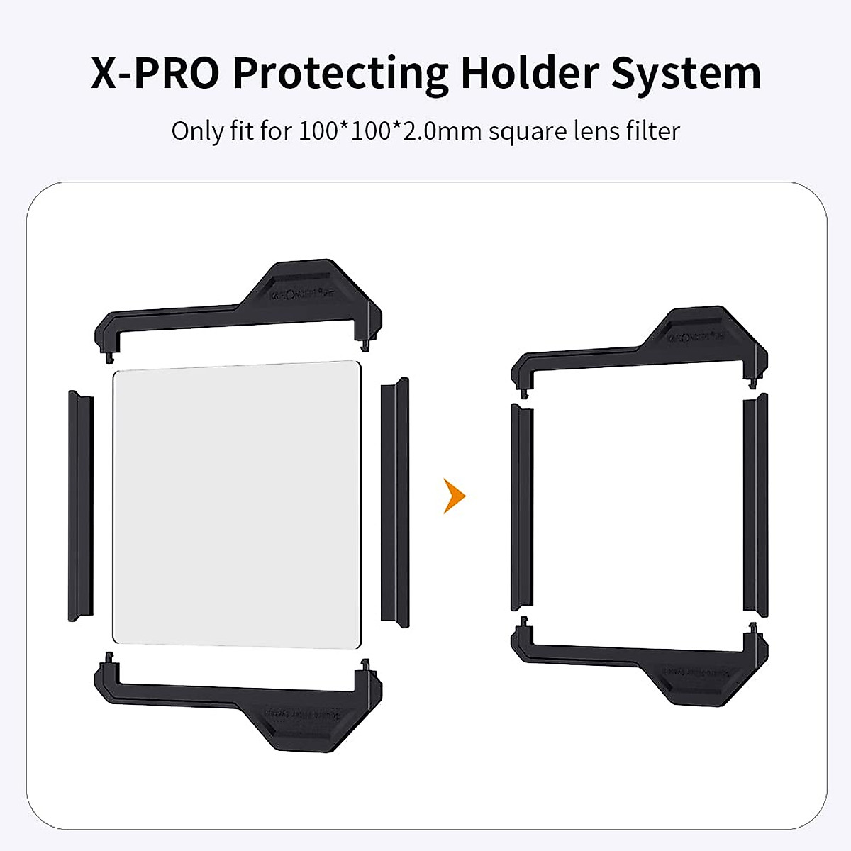 K&F Concept Nano-X Pro 100 * 100mm Suqare Filter Protect Frame for Square Filter