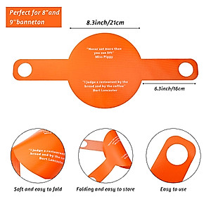 Dongzhur 2 Pieces Silicone Baking Mat for Dutch Oven Bread Baking - Long Handles for Gentler, Safer & Easier Transfer of Dough - Easy to Clean