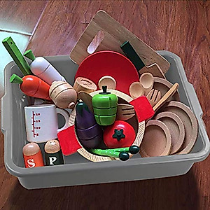 Lesbin 13 L Plastic Commercial Tote Box, Bus Tubs/Bus Box, 4-Pack