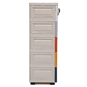 Plastic Drawers Dresser with 6 Drawers, 19.69 x 13.78 x 40.16inches Plastic Tower Closet Organizer with Wheels Suitable for Apartments Condos And Dorm Rooms, Gdrasuya10 (Color A)