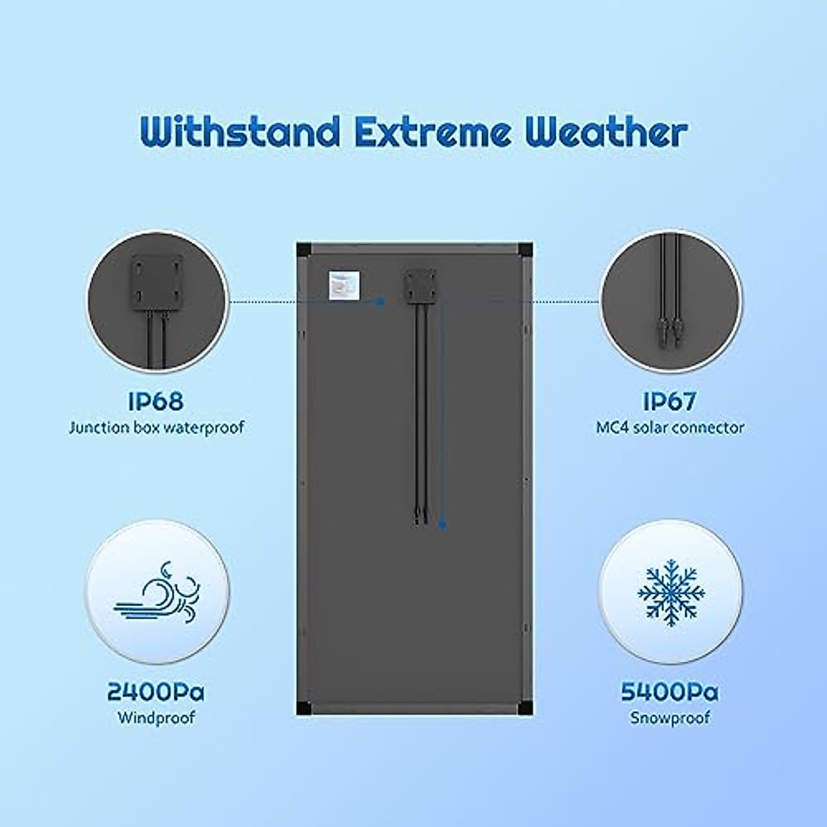 Alrska 170 Watt 12 Volt Shingle-Tech Cell Monocrystalline Solar Panel High Efficiency Solar Module for RV Trailer Camper Marine Off Grid