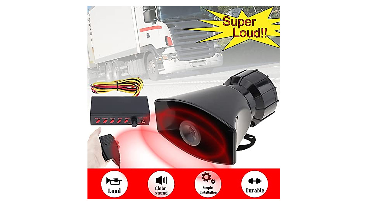 DriSentri 12V Car Horn Siren – 5 Tone Electric Horn for Vehicles