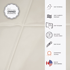 SMART TILES Peel and Stick Backsplash - 5 Sheets of 9" x 9" - 3D Adhesive Peel and Stick Tile Backsplash for Kitchen, Bathroom, Wall Tile