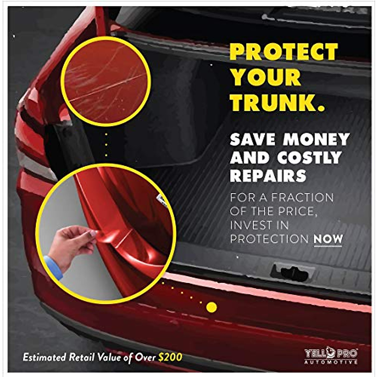 Yellopro Auto Custom Fit Tesla Model S 2017 2018 2019 2020 3M Scotchgard Pro Trunk Rear Bumper Edge Protector PPF Clear Bra Paint Anti Scratch Guard Self Healing Decal Sticker Cover Film Kit