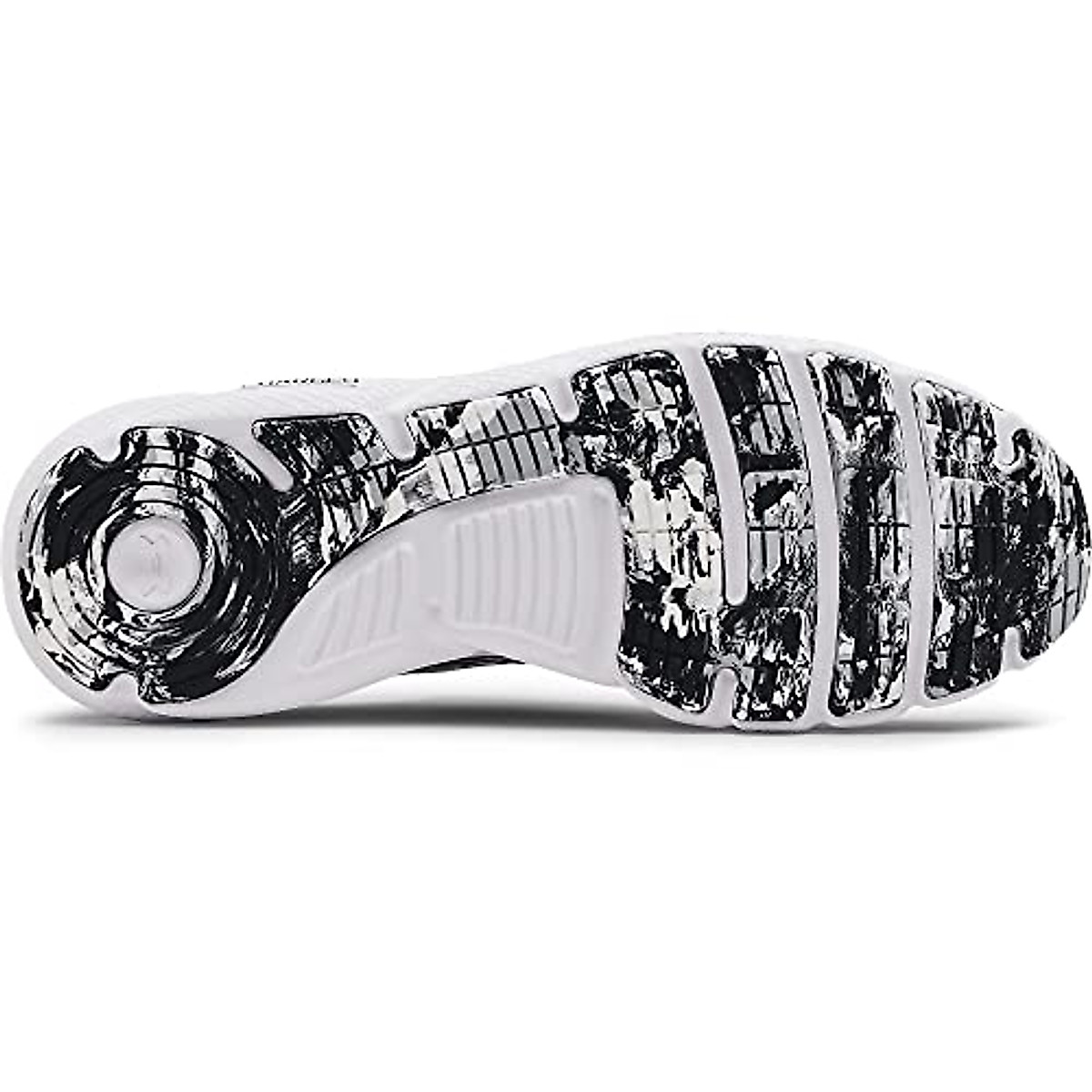 Under Armour Mens Charged Assert 9 Marble Running Shoe, White(101 Black, 11 US