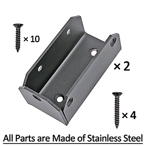 Antsky Concealed Joist Hanger 2x4(Actual Size: 3.5x1.5) Pergola Brackets Stainless Steel, Bracket for Wood, fit for 2x4 Beam, Fence, handrail Hardware, Deck Railing Brackets Connectors(2 Pack)