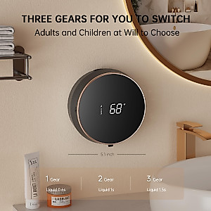 Automatic Foaming Soap Dispenser Wall Mounted- Rechargeable Foaming Hand Soap Dispenser Touchless-Smart Electric Auto Foam Soap Dispenser Wall Mount Foaming Soap Dispenser for Bathroom and Kitchen