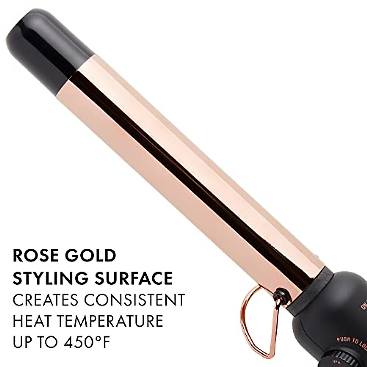 HOT TOOLS Pro Artist Rose Gold Digital Curling Iron/Wand | Long Lasting Defined Curls, (1 in)