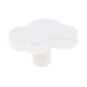 Mgoodoo Cloud Cartoon Kids Room Knob, 4.5cm Cute White Dresser Handles Soft Rubber Decor Pull for Door Wardrobe Toy Organizer Box Bookcase Bedroom Single Hole