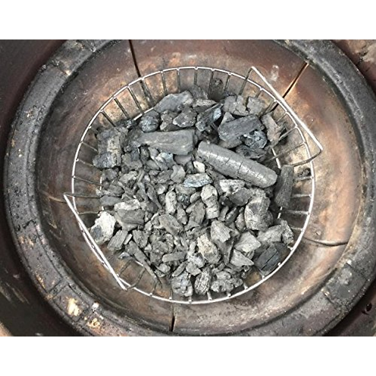 ZBXFCSH Ash Charcoal Basket with Divider Big Green Egg Accessories,Stainless Steel Grill Ash Baskets for The Large Big Green Egg,Kamado Joe Classic,Pit Boss,Louisiana & Other Grills